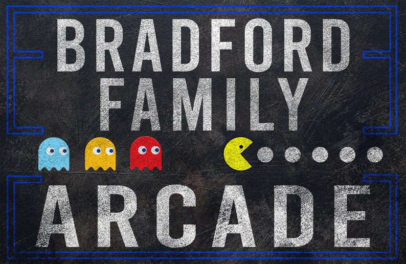 Custom Arcade Sign Game Room Sign Media Room Sign Custom - Etsy