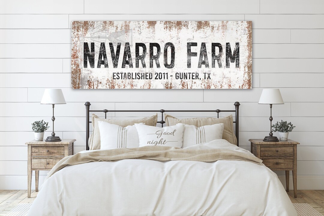 Last Name Sign, Custom Farm Sign, Farmhouse Sign, Custom Name Sign ...