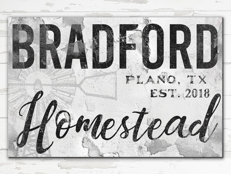 Last Name Sign Homestead Sign Farmhouse Sign Custom Name | Etsy