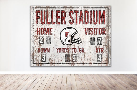 Custom Football Scoreboard Sign Vintage Distressed Rustic - Etsy