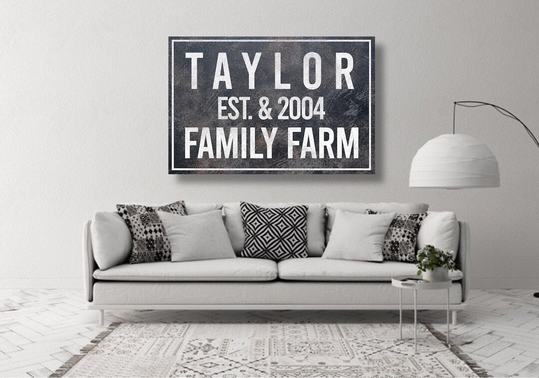 Personalized Family Farm Sign, Farmhouse Sign, Wedding Gift, Custom ...