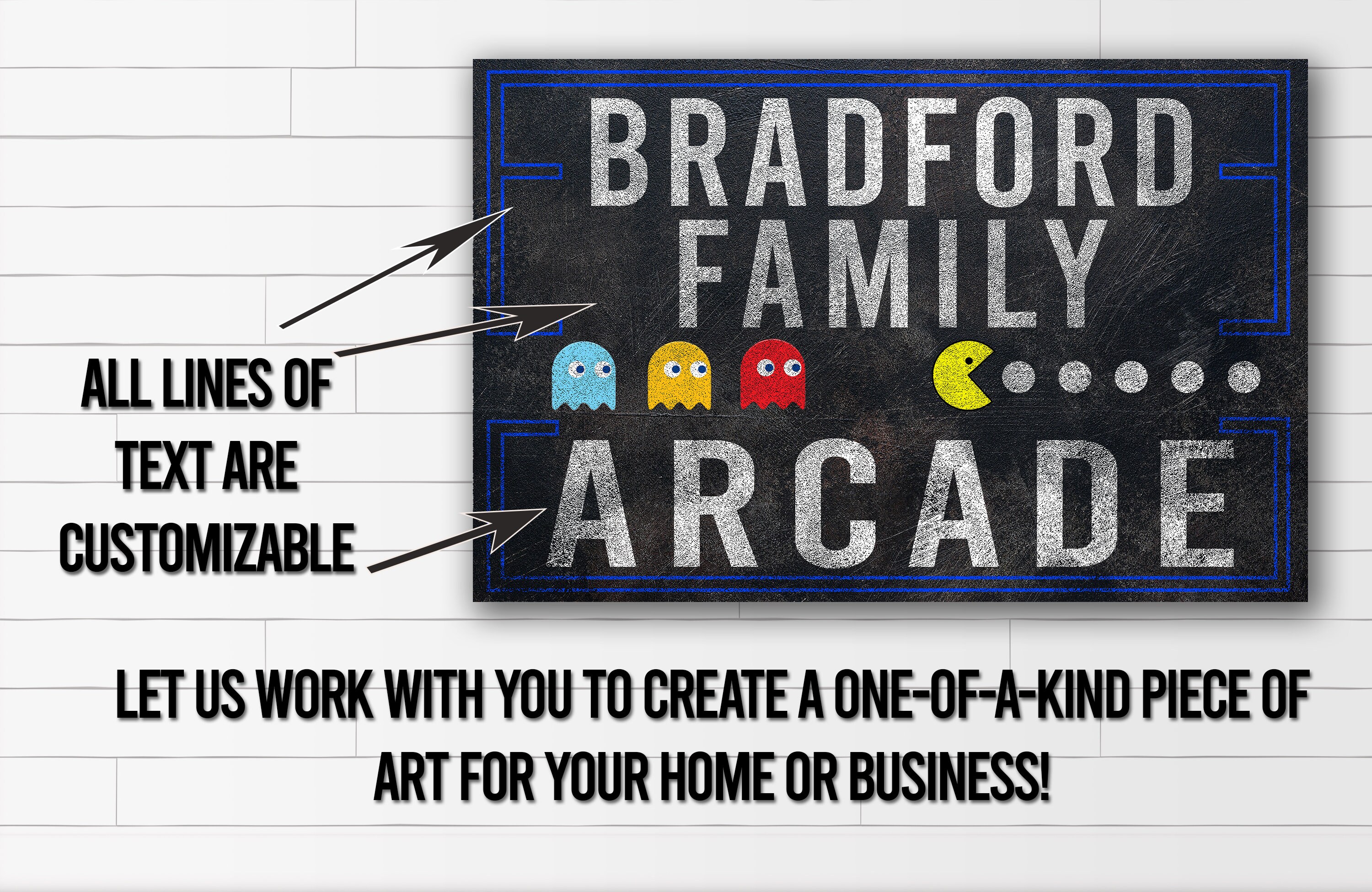 Custom Arcade Sign Game Room Sign Media Room Sign Custom - Etsy