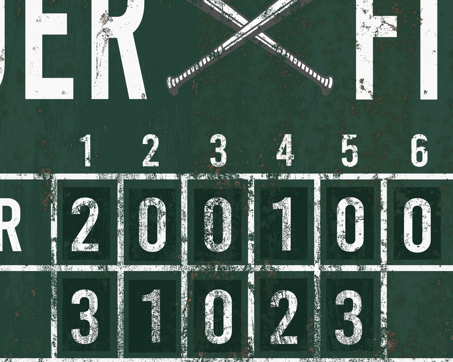 Custom Baseball Scoreboard Sign Vintage Game Room Decor Man Cave Decor ...