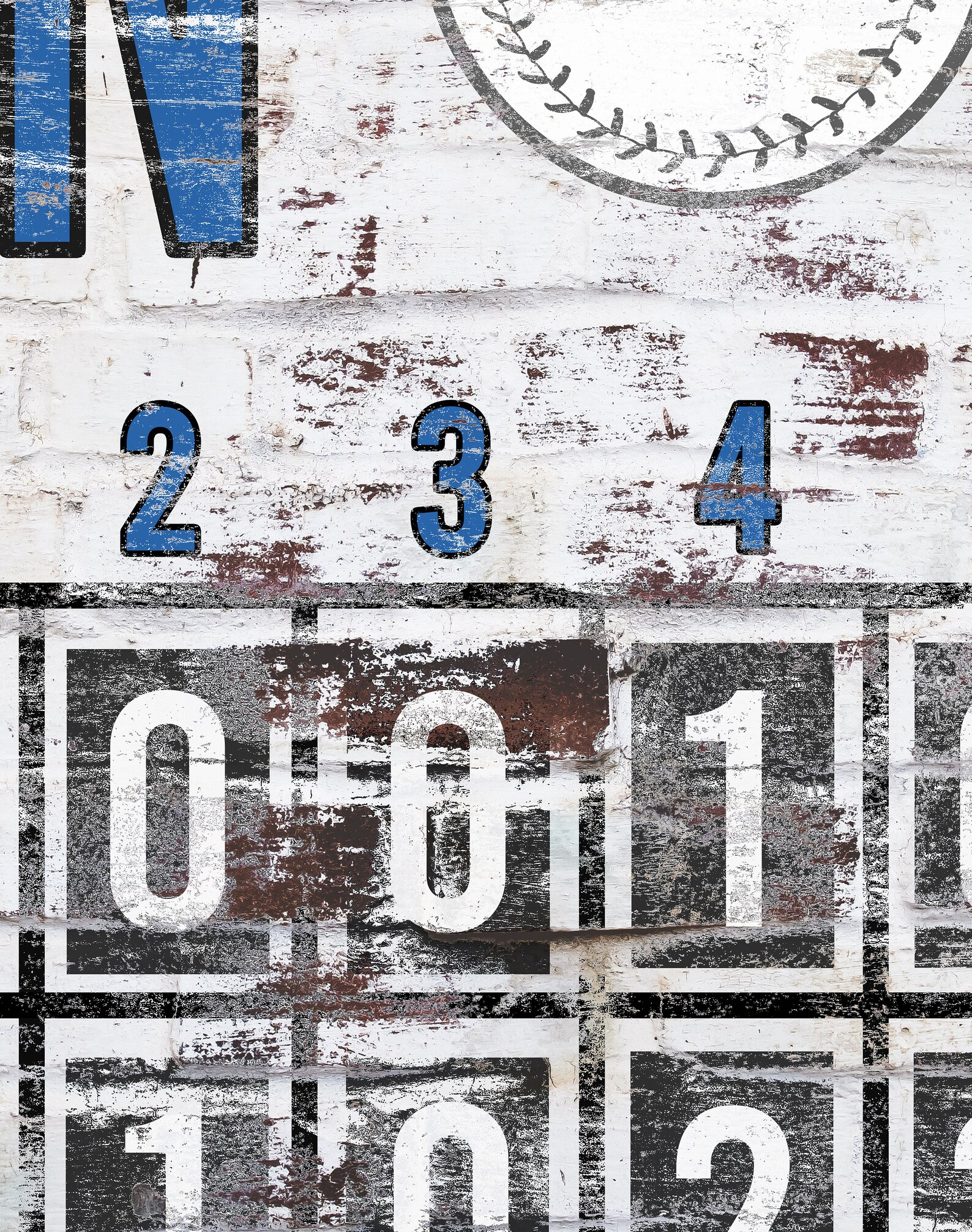 Custom Baseball Scoreboard Sign Vintage Custom Canvas Man Cave Game ...