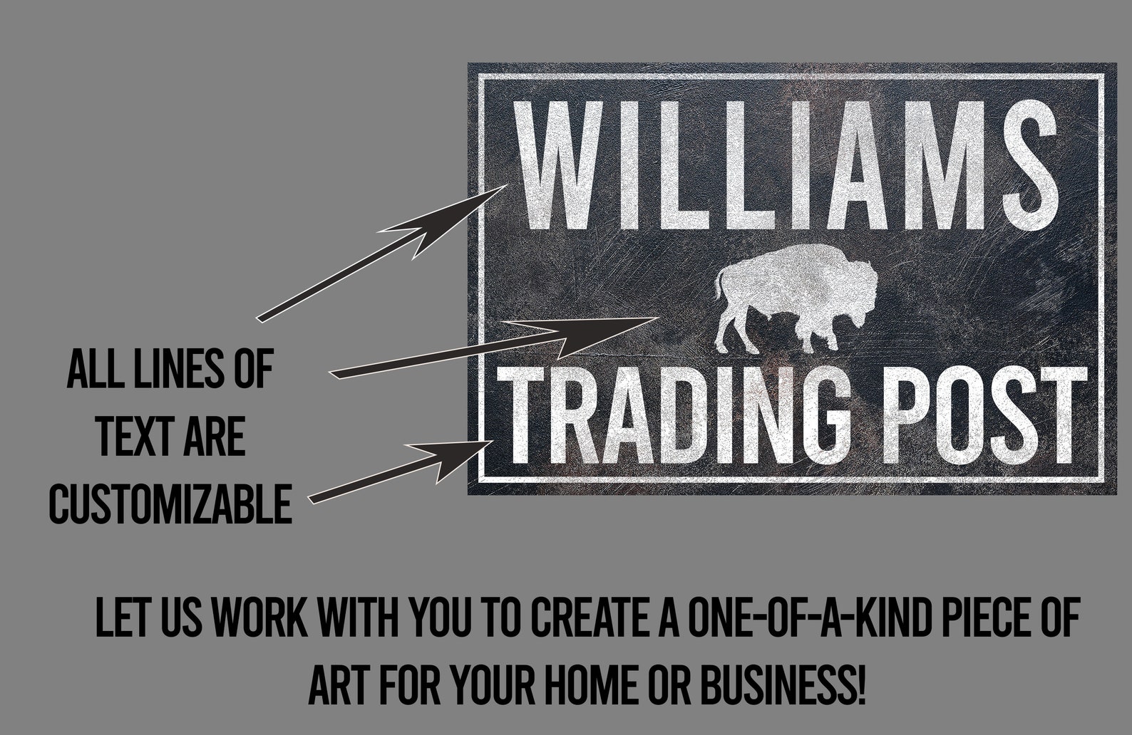 Last Name Sign Trading Post Sign Farmhouse Sign Custom Name | Etsy