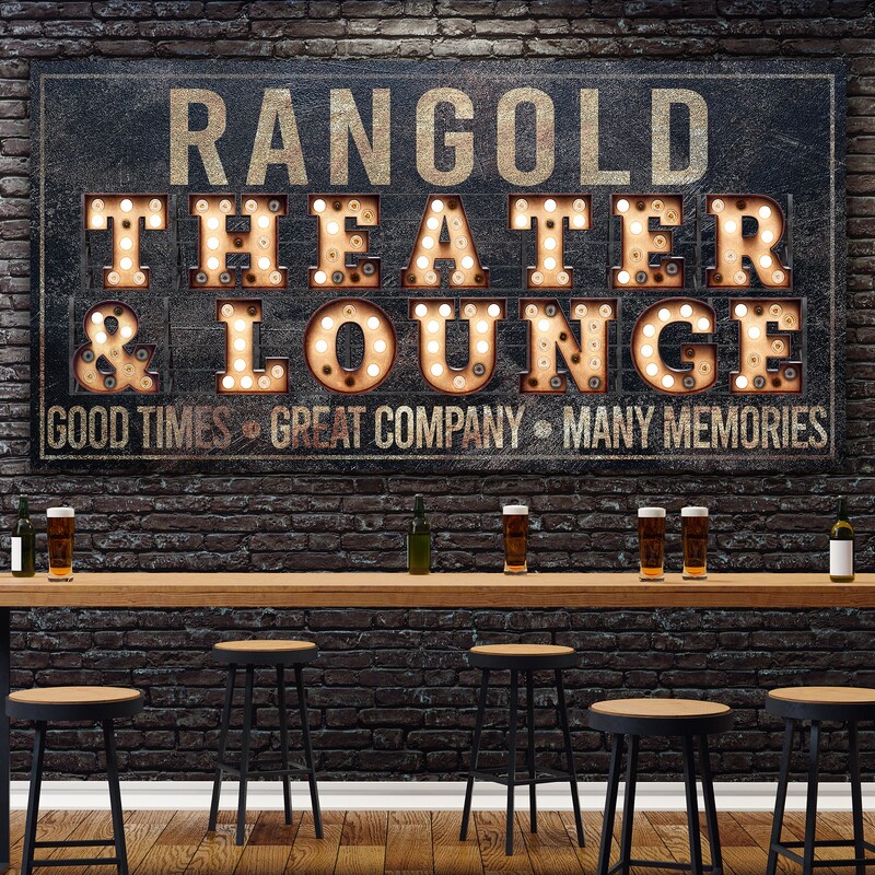 Theater Room Sign - Etsy