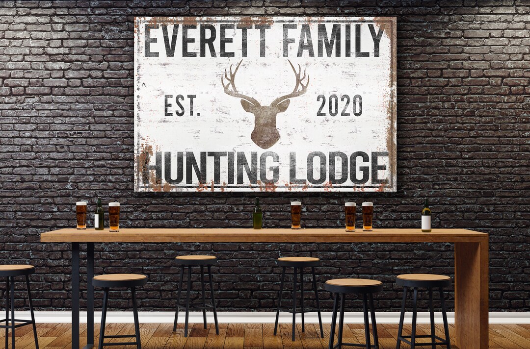 Custom Deer Hunting Sign, Hunting Decor, Cabin Decor, Camping Decor ...