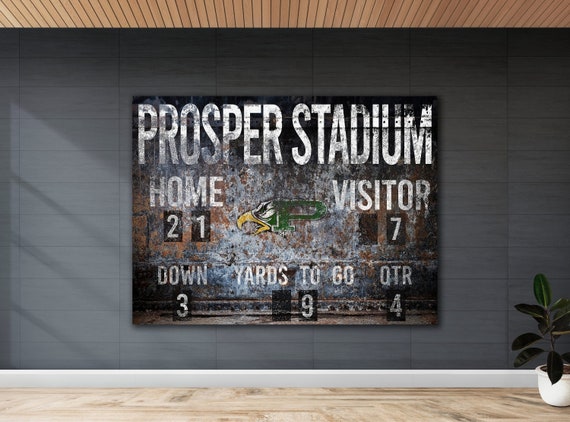 Custom Football Scoreboard Sign Vintage Distressed Rustic | Etsy