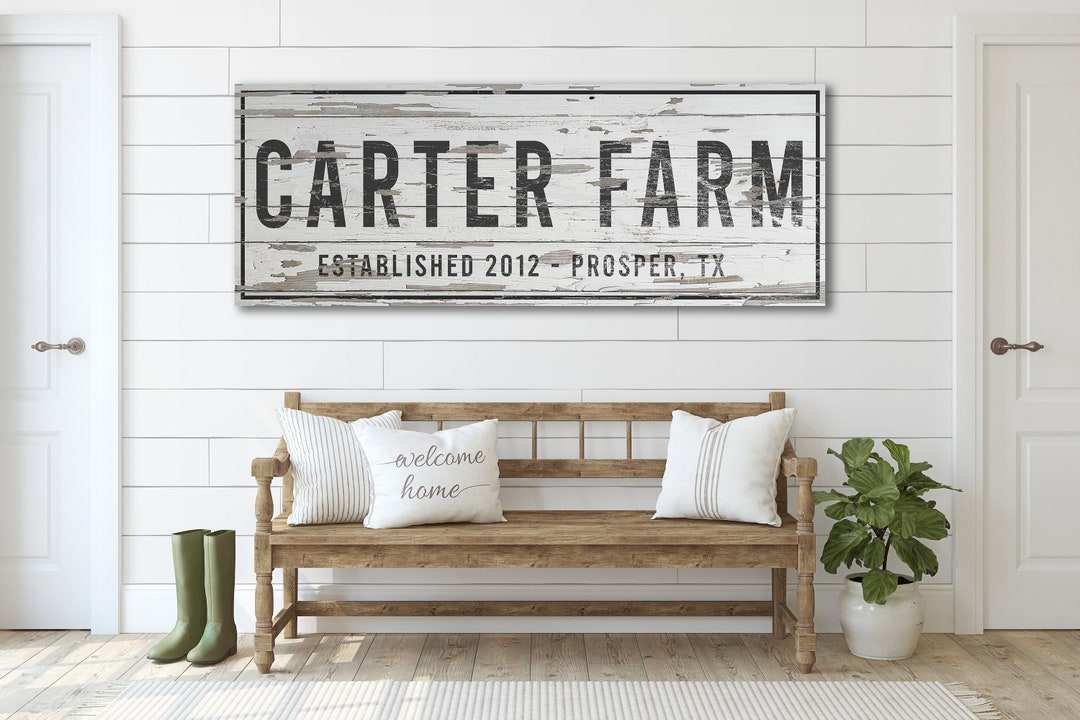 Personalized Farm Sign, Custom Wedding Gift, Housewarming Gift, Custom ...