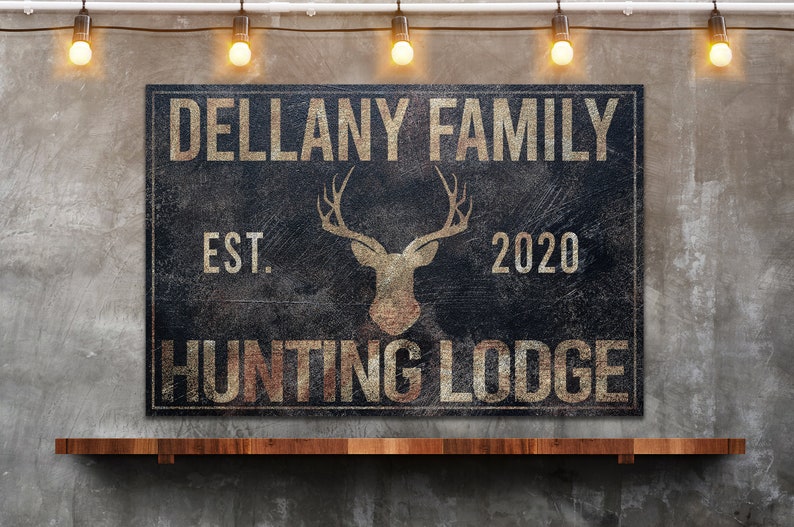 Deer Hunting Sign Hunting Lodge Farmhouse Sign Custom - Etsy