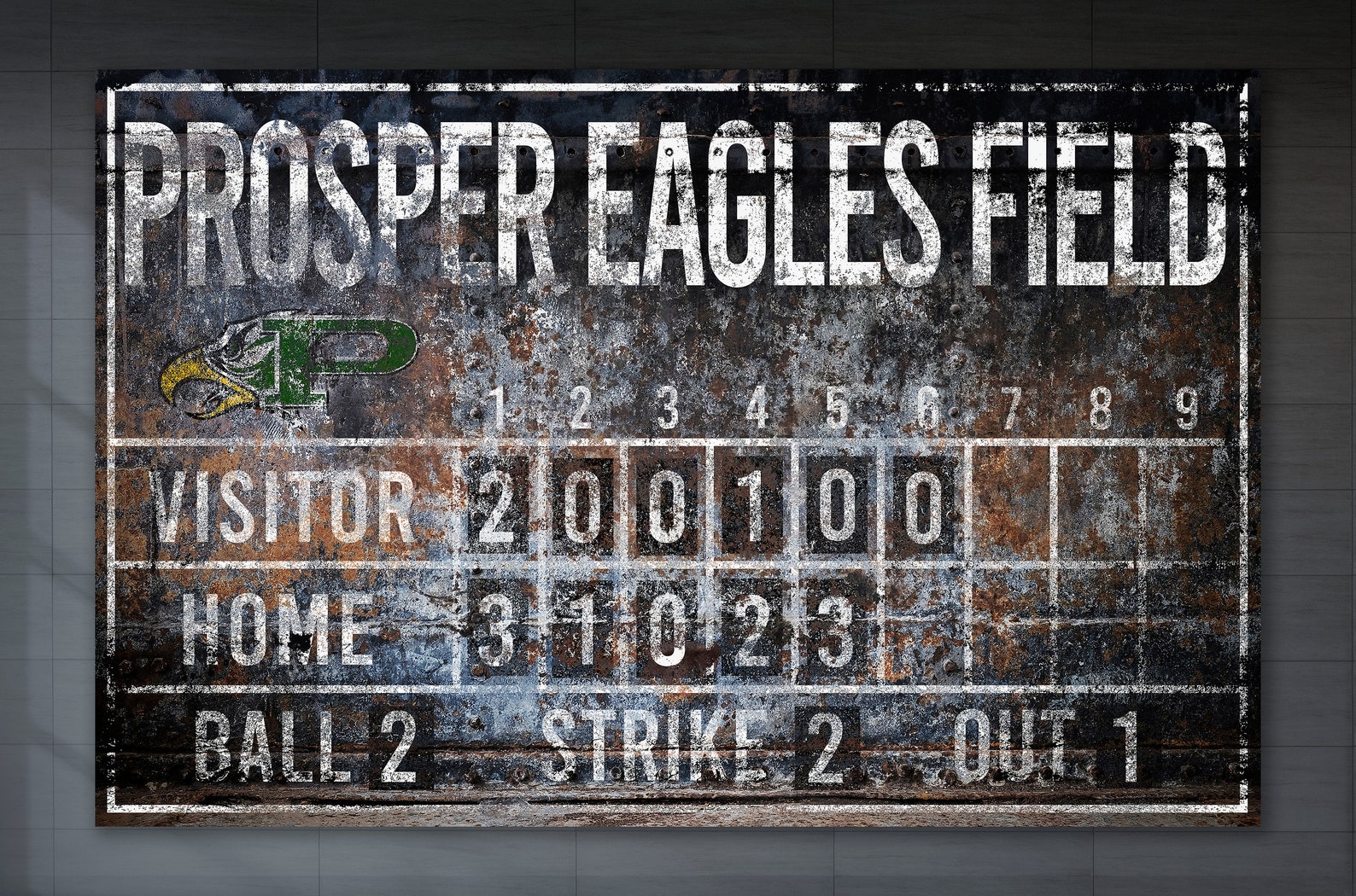 Custom Baseball Scoreboard Sign Last Name Distressed Softball - Etsy
