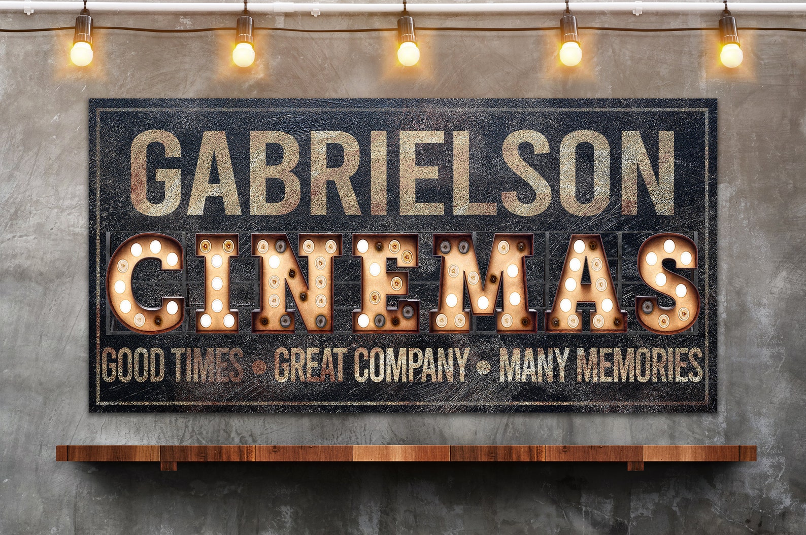 Personalized Cinema Sign Media Room Decor Movie Room Sign - Etsy