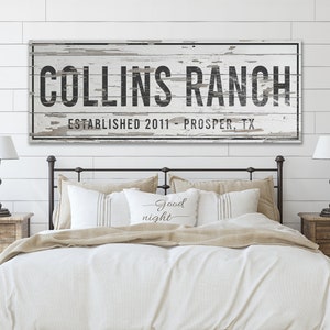 Last Name Sign, Ranch Sign, Farmhouse Sign, Custom Name Sign, Family ...