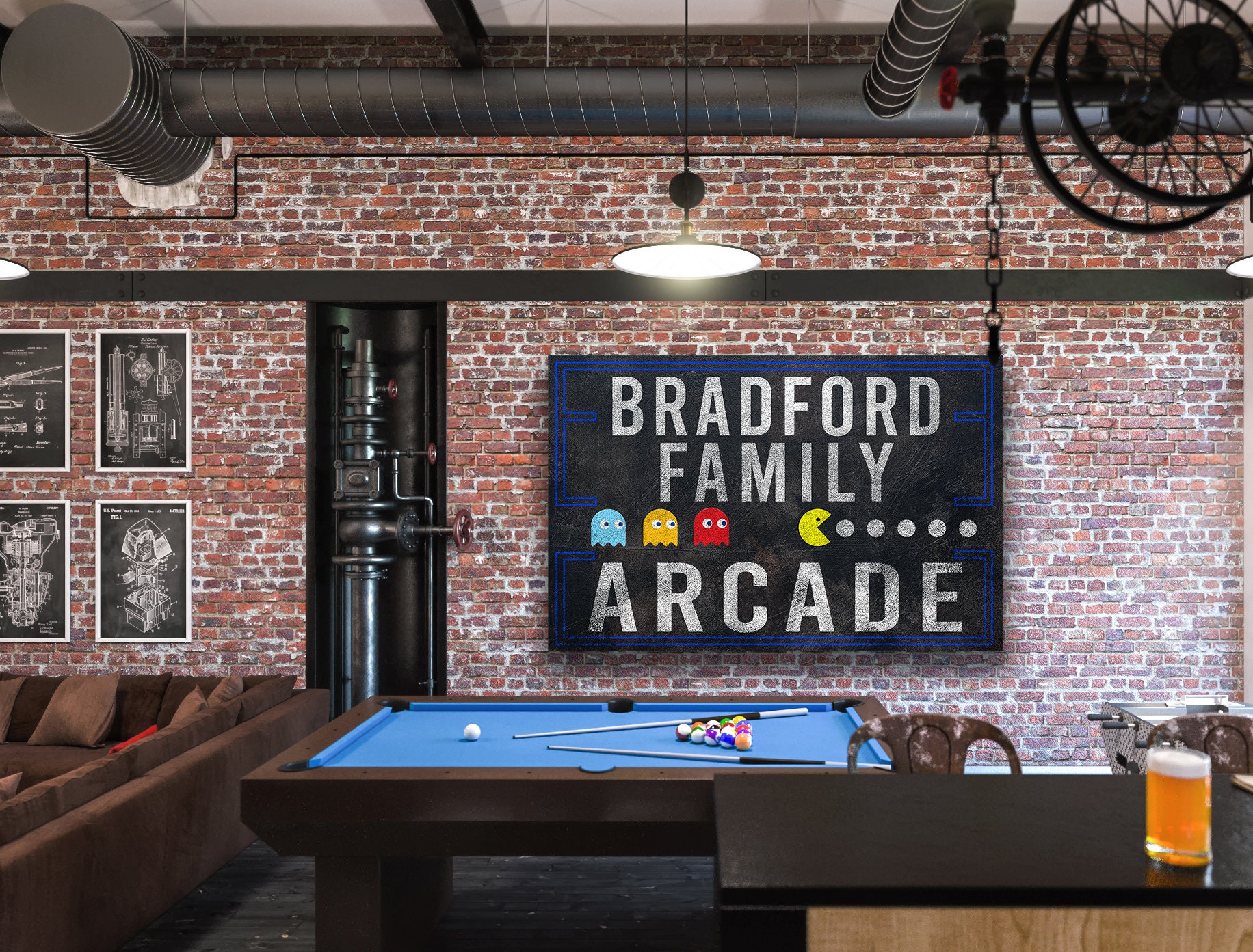 Custom Arcade Sign Game Room Sign Media Room Sign Custom - Etsy