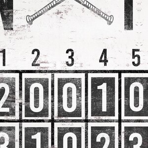 Custom Baseball Scoreboard Sign Vintage Game Room Decor Man Cave Decor ...