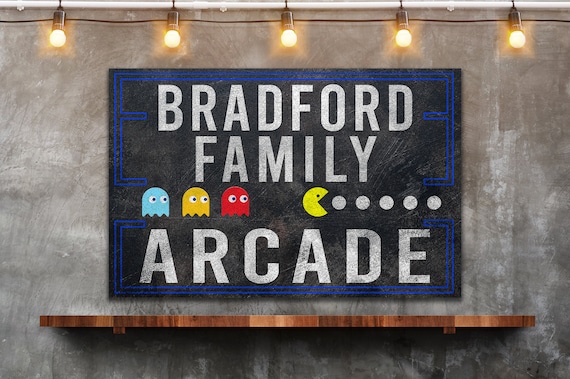Custom Arcade Sign Game Room Sign Media Room Sign Custom - Etsy