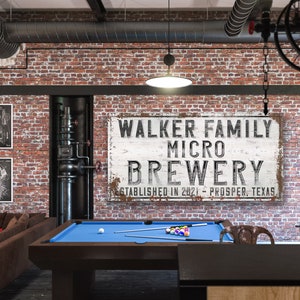 Personalized Brewery Sign, Custom Bar Sign, Bar and Grill, Whiskey Bar ...