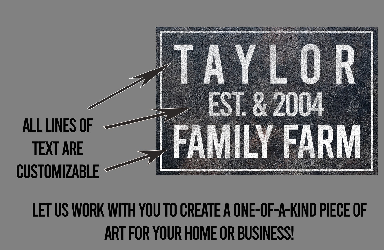 Personalized Family Farm Sign Farmhouse Sign Wedding Gift - Etsy