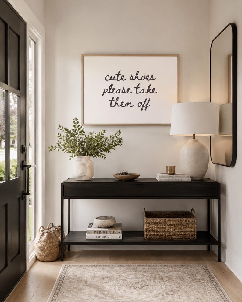 Entryway Shoe Sign, Mudroom Wall Art, Girly Closet Decor (digital ...