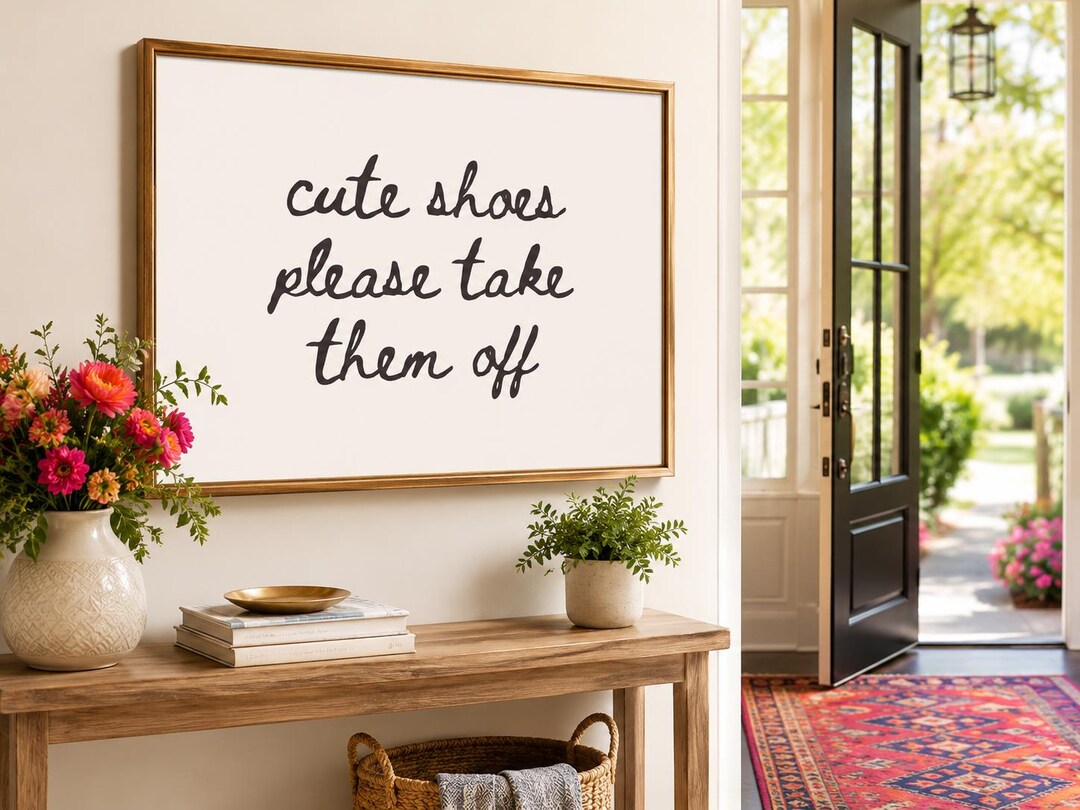 Entryway Shoe Sign, Mudroom Wall Art, Girly Closet Decor (digital ...