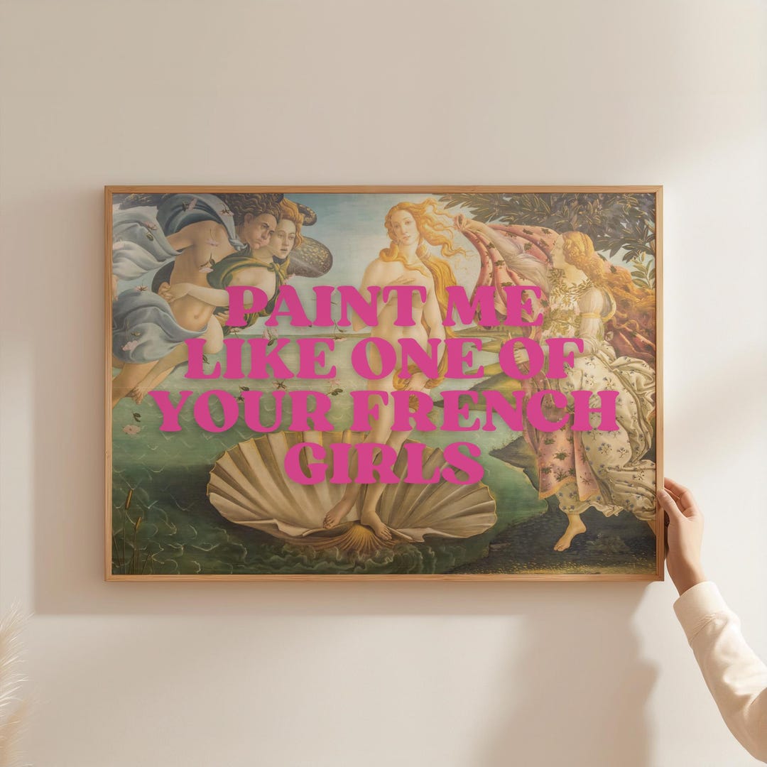 French Girls Quote Art Print | Funny Pop Culture Parody (digital ...
