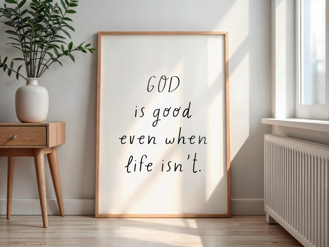 God is Good Print | Christian Wall Art, Minimalist Decor (digital ...