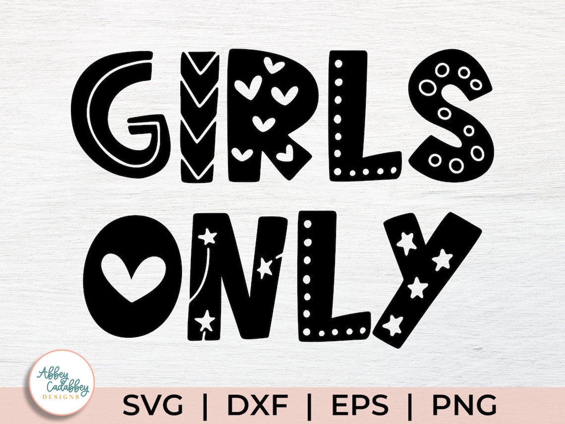 Girls Only SVG - Girls Room Sign SVG - Girls Bedroom Door Sign - Girls ...