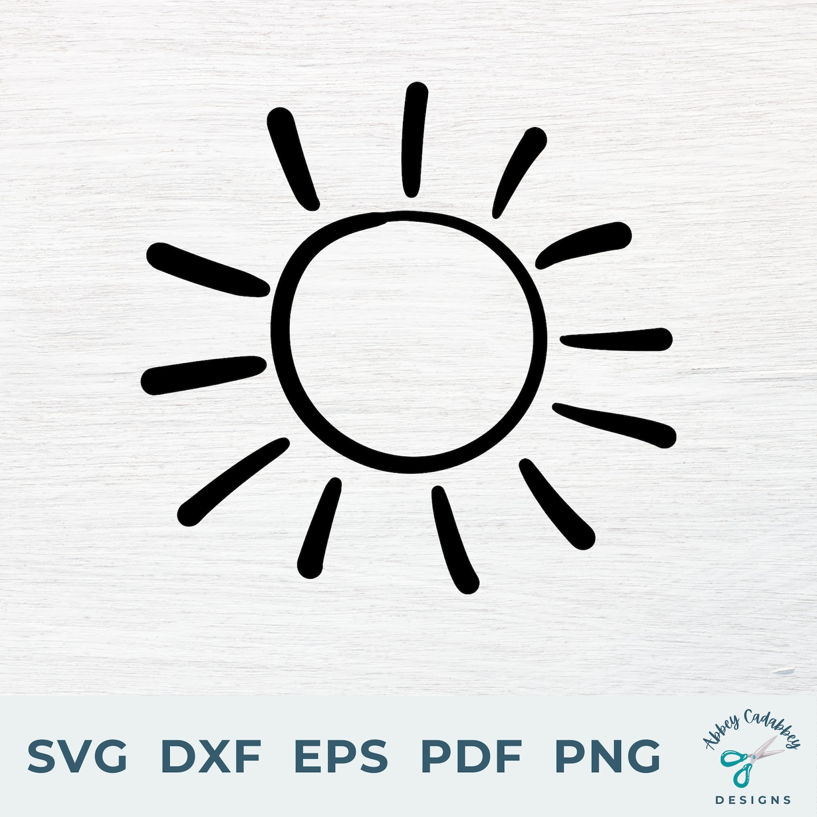 Hand Drawn Sun Svg Summer Sun Svg Sun Svg Sunshine Svg Etsy