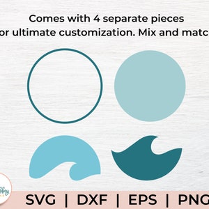 Circle Wave SVG - Ocean Wave SVG - Ocean SVG - Lake Svg - Circle Beach ...