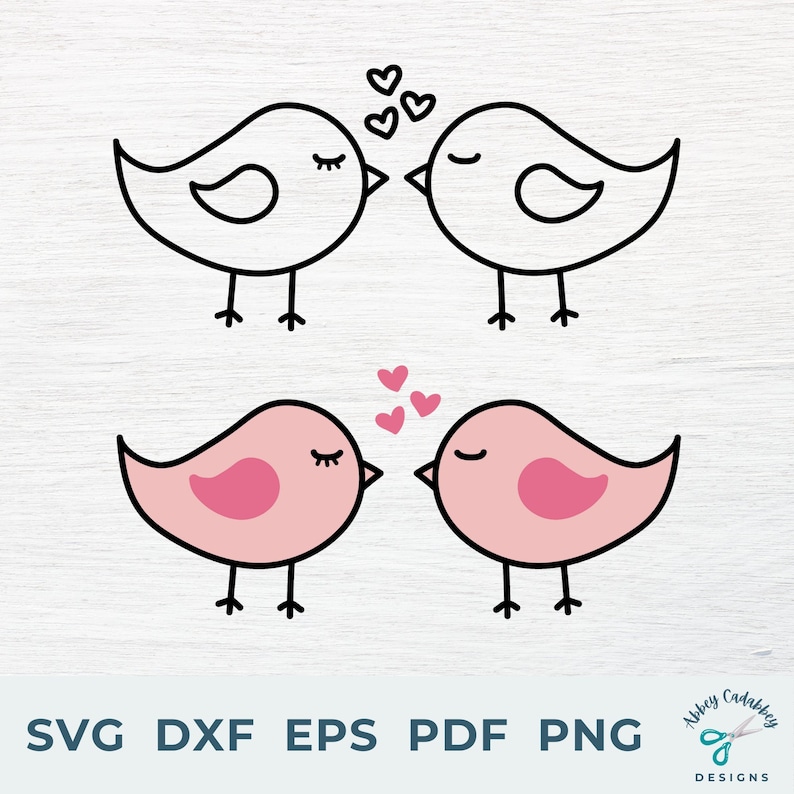 Love Birds SVG - Valentine Birds SVG - Valentine's Day SVG - Love Svg ...