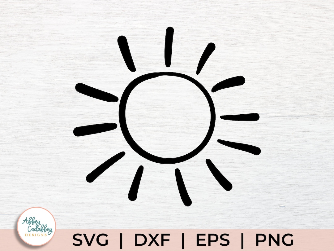 Sun SVG - Sunshine Svg - Hand Drawn Sun SVG - Summer Sun SVG - Summer ...