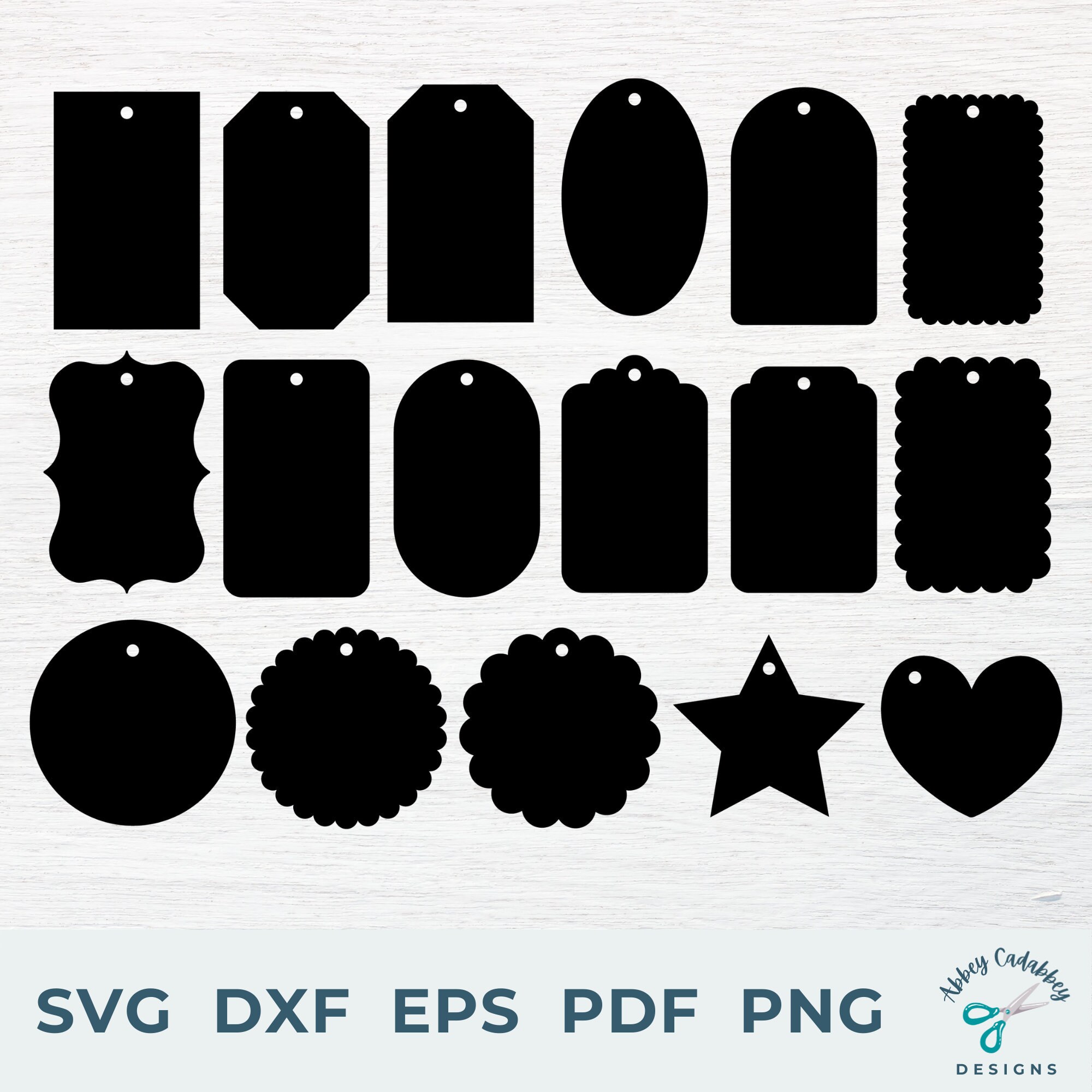 Craft Supplies & Tools Party Favor SVG Oversized Gift Tag Bundle SVG ...