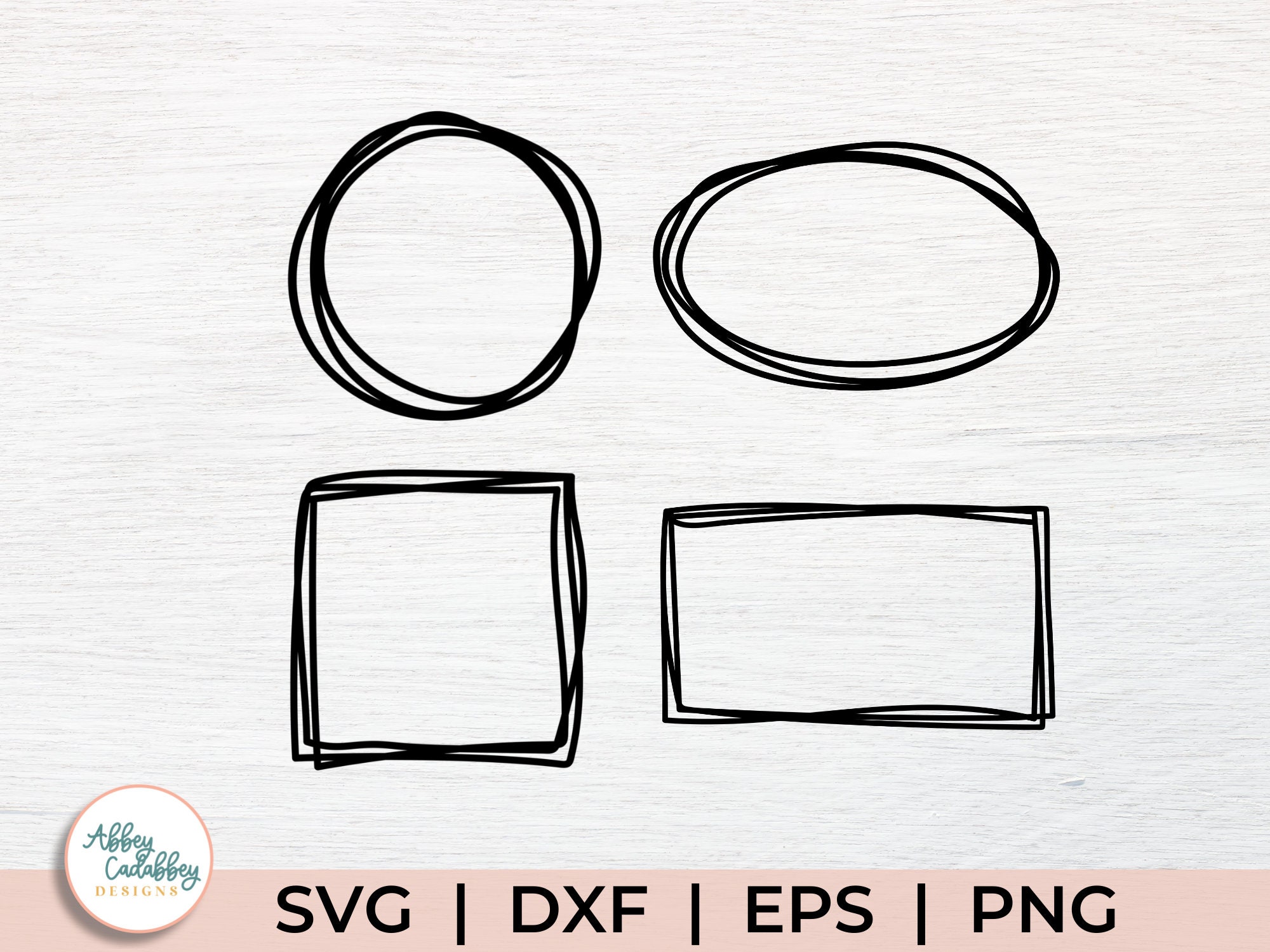 Hand Drawn Frames SVG Bundle - Sketch Frames - Wreath SVG Bundle ...