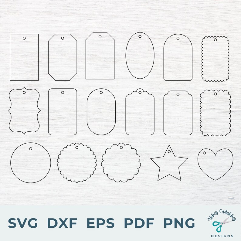 Gift Tag Template Gift Tag Outlines Tag Png Tag Outlines - Etsy
