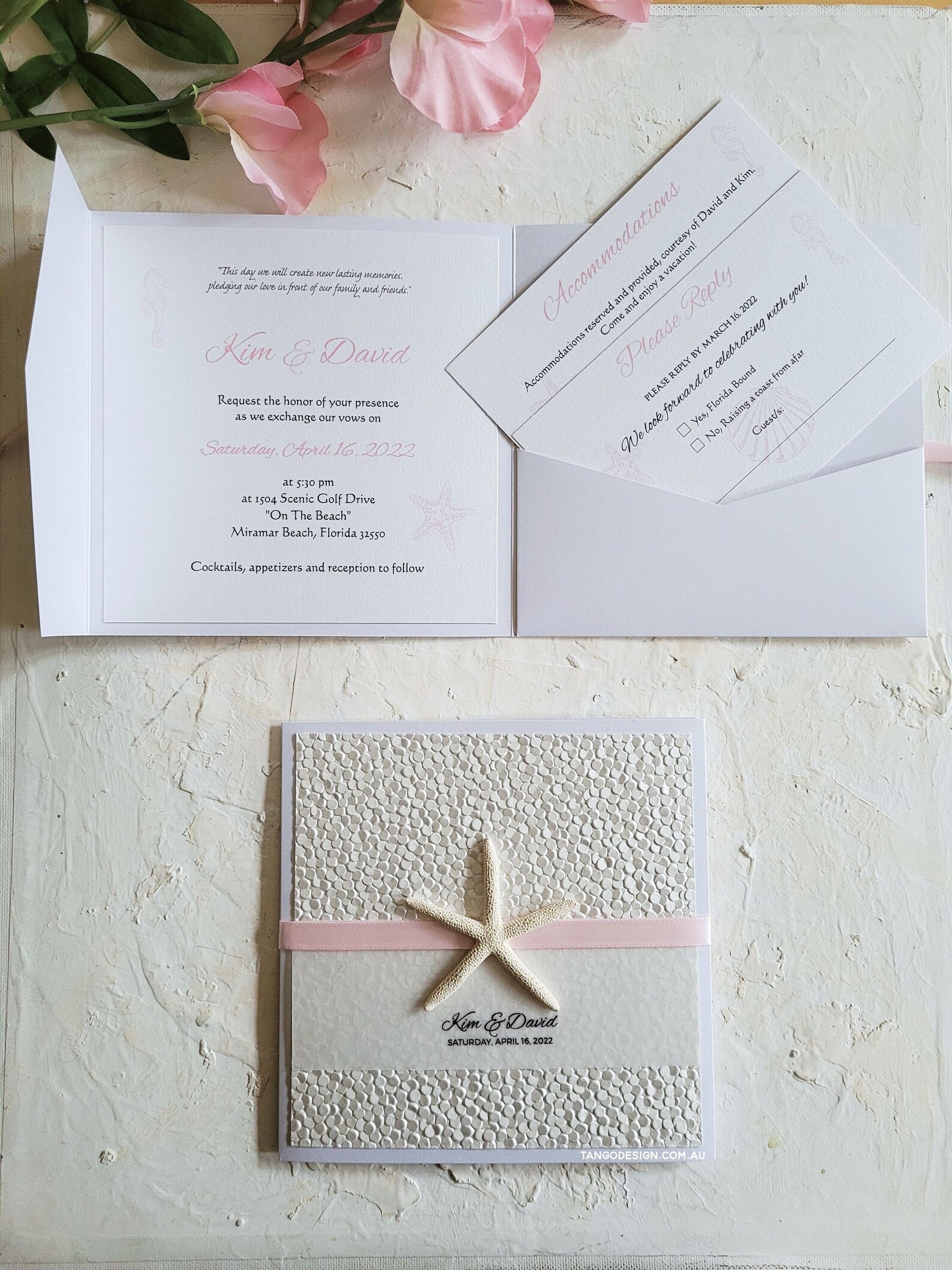 Wedding Tropical Destination. Wedding Invitation Suite, Beach ...