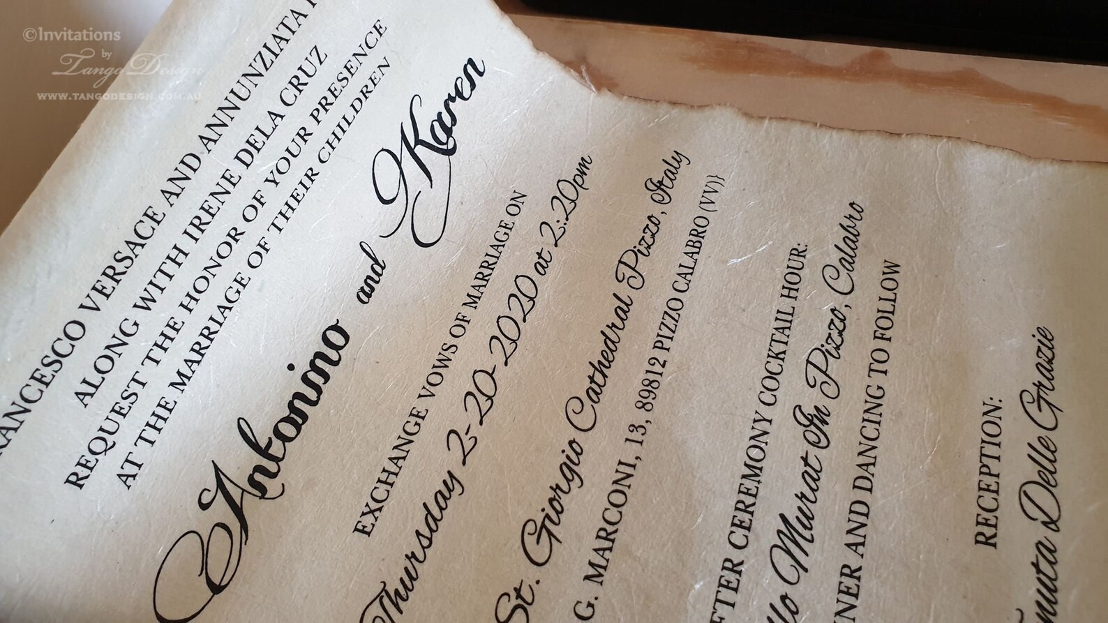 Wedding Scroll Invitations. Scroll Card Invitations Invites Party ...