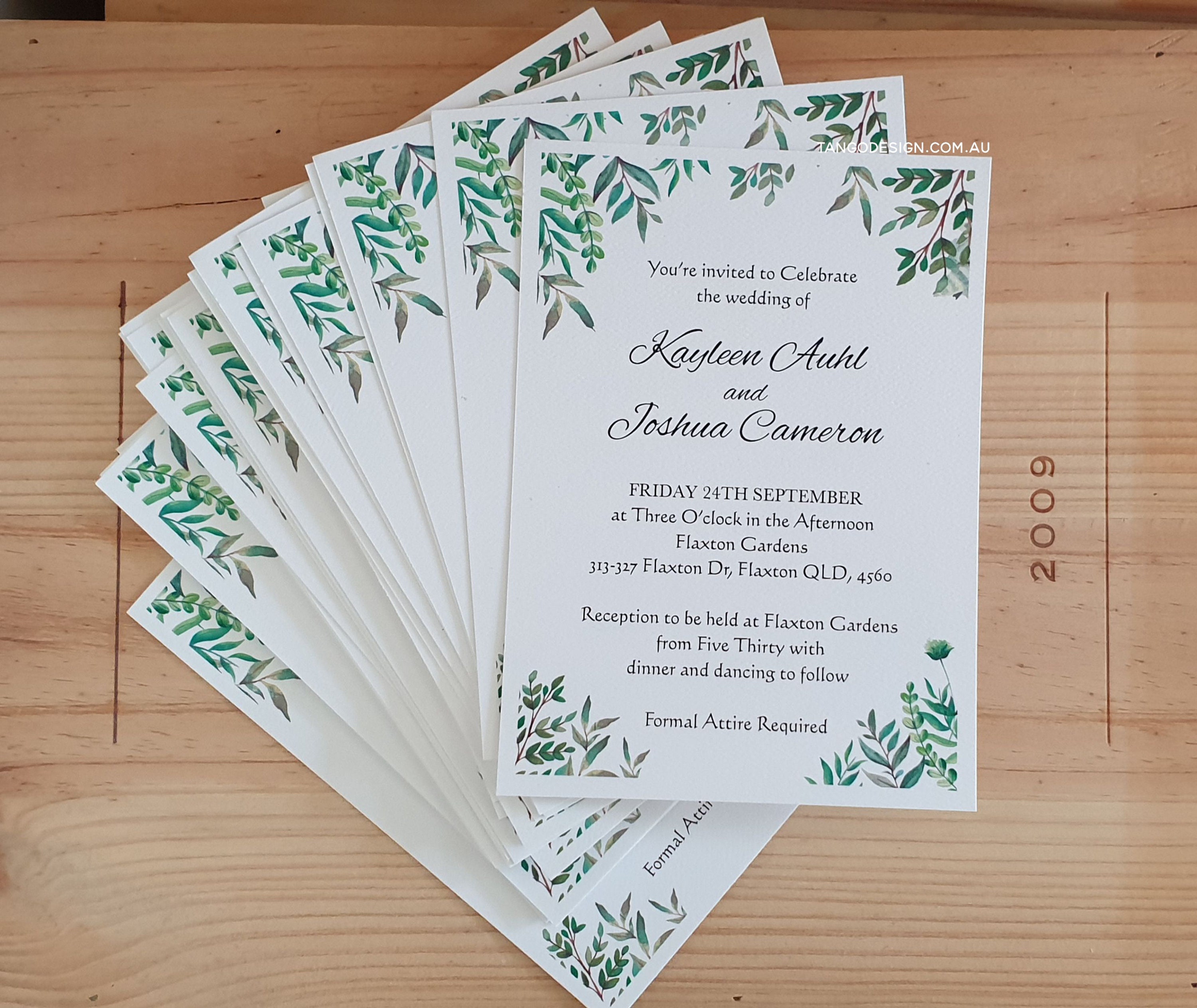 Botanical Wedding Invitation. Printed Modern Bohemian Wedding Set ...