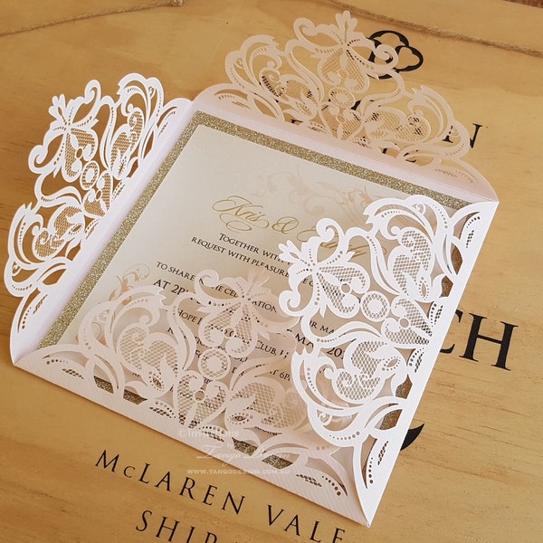 Laser Cut Invitation - Etsy