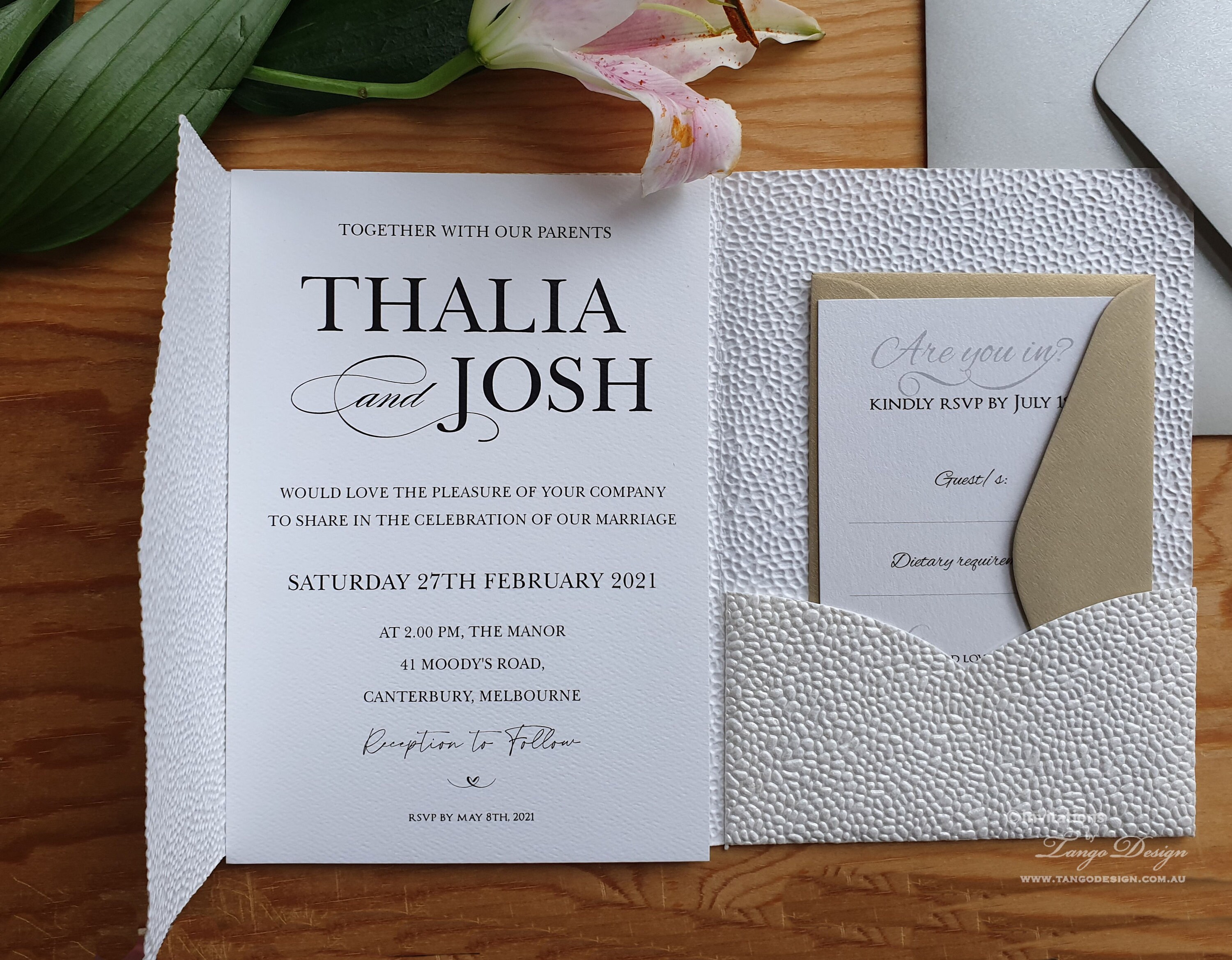 Pocketfold Wedding Card Invitations. Classy Invites Custom - Etsy Australia