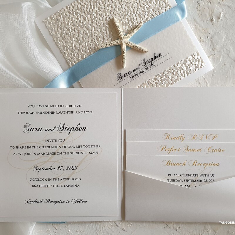Beach Wedding Invitation - Etsy