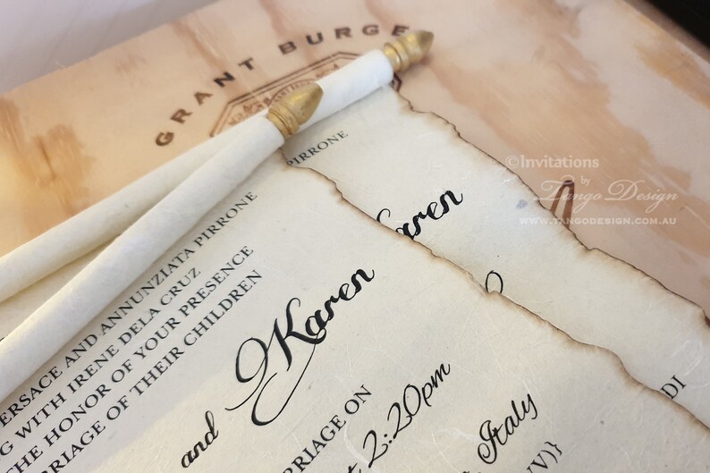 Wedding Scroll Invitations. Scroll Card Invitations Invites Party ...