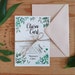 Botanical Wedding Invitation. Printed Modern Bohemian Wedding Set ...