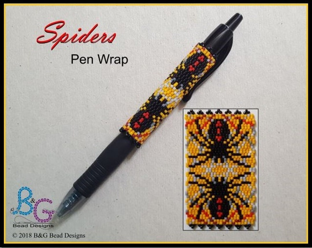 SPIDERS Peyote Pen Wrap Pattern - Etsy