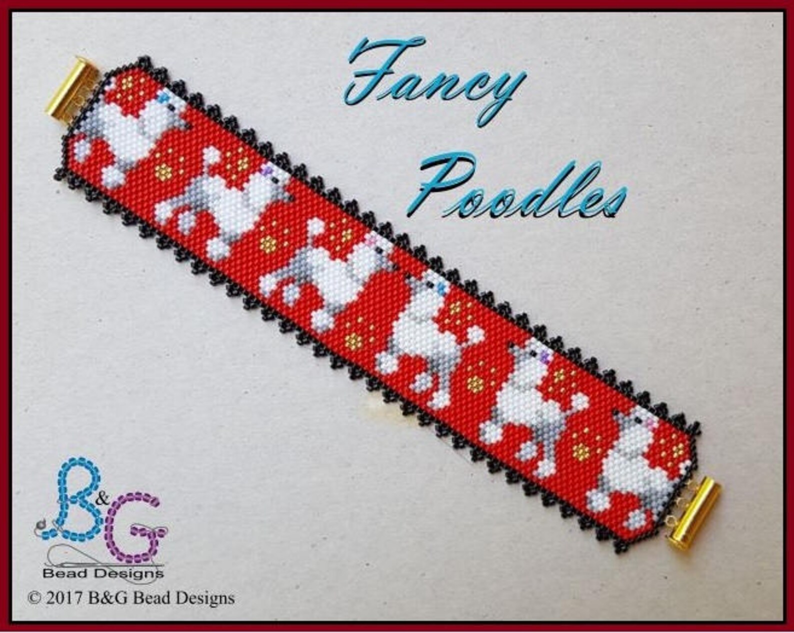 FANCY POODLES Peyote Cuff Bracelet Pattern - Etsy