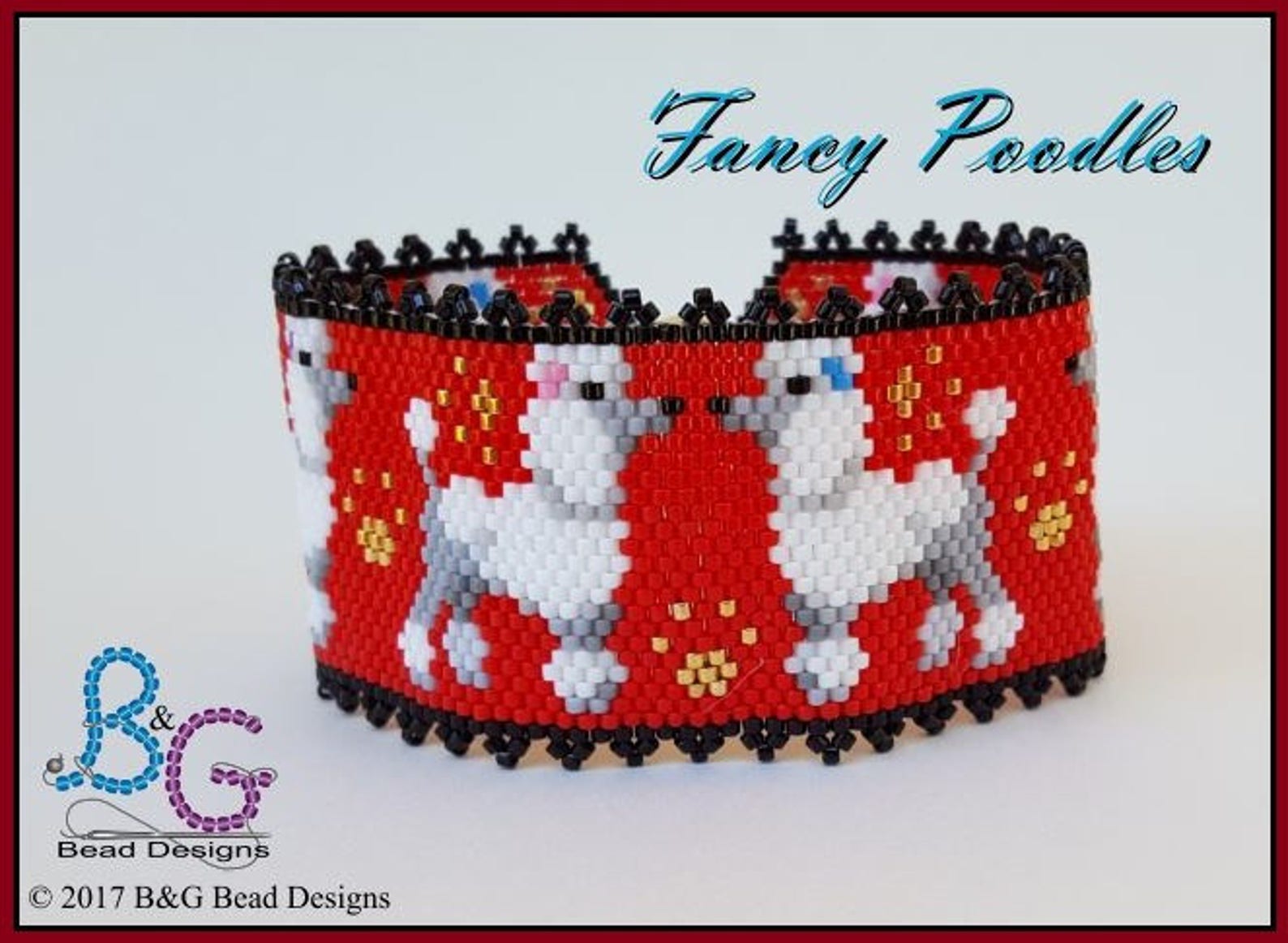 FANCY POODLES Peyote Cuff Bracelet Pattern - Etsy