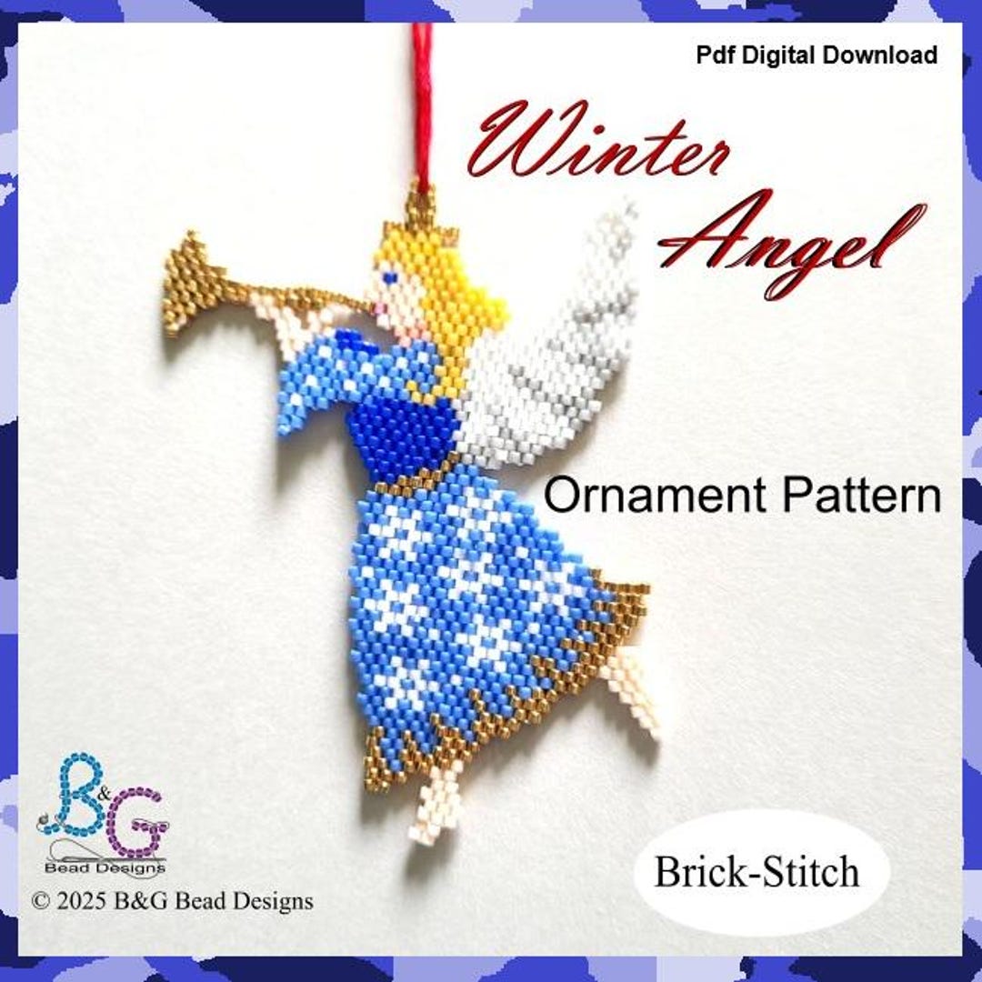 WINTER ANGEL Brick-stitch Ornament Pattern – Pdf Digital Download - Etsy