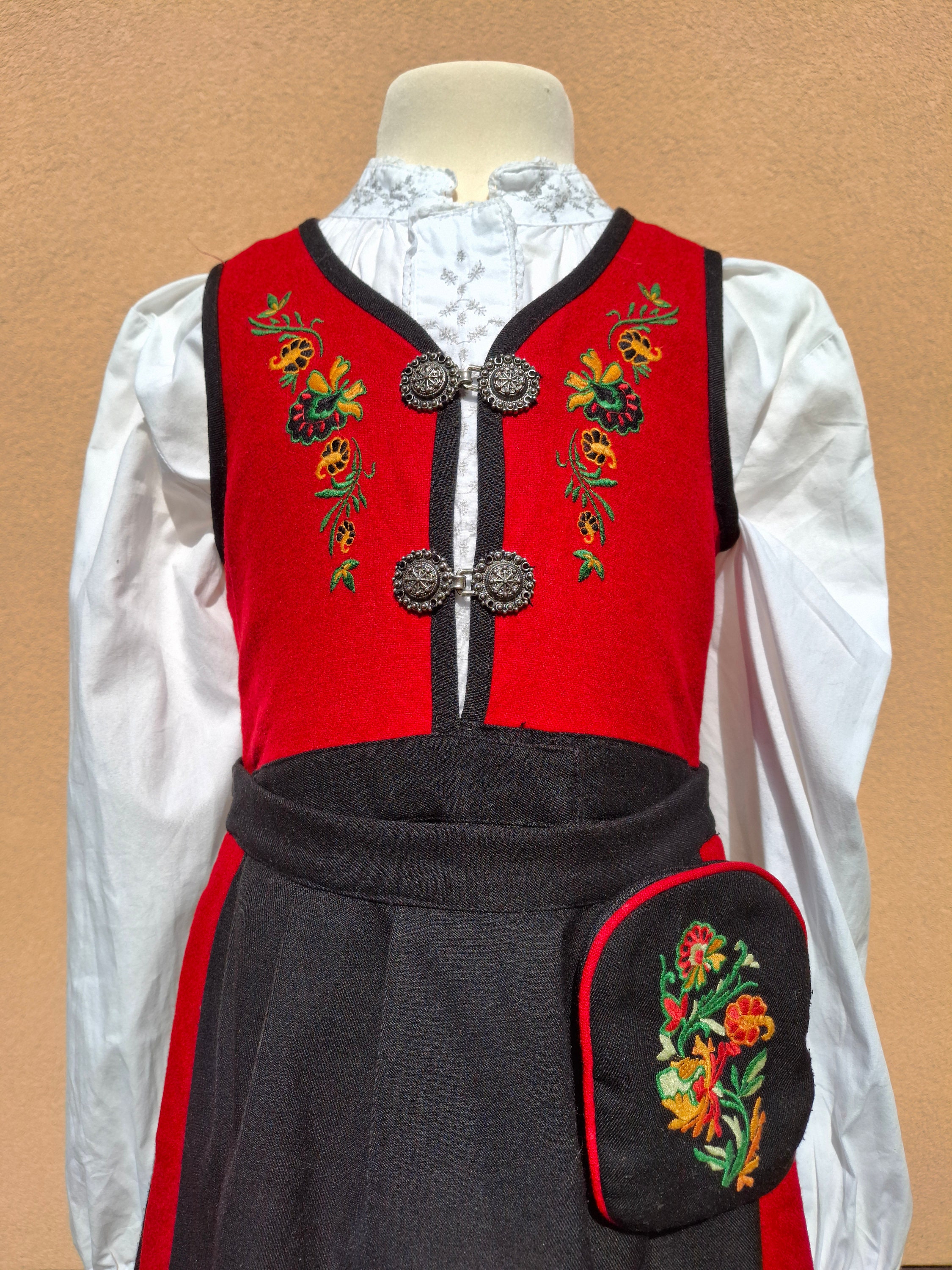 Original Handmade Vintage Traditional Norwegian Folk Dress - Festdrakt ...