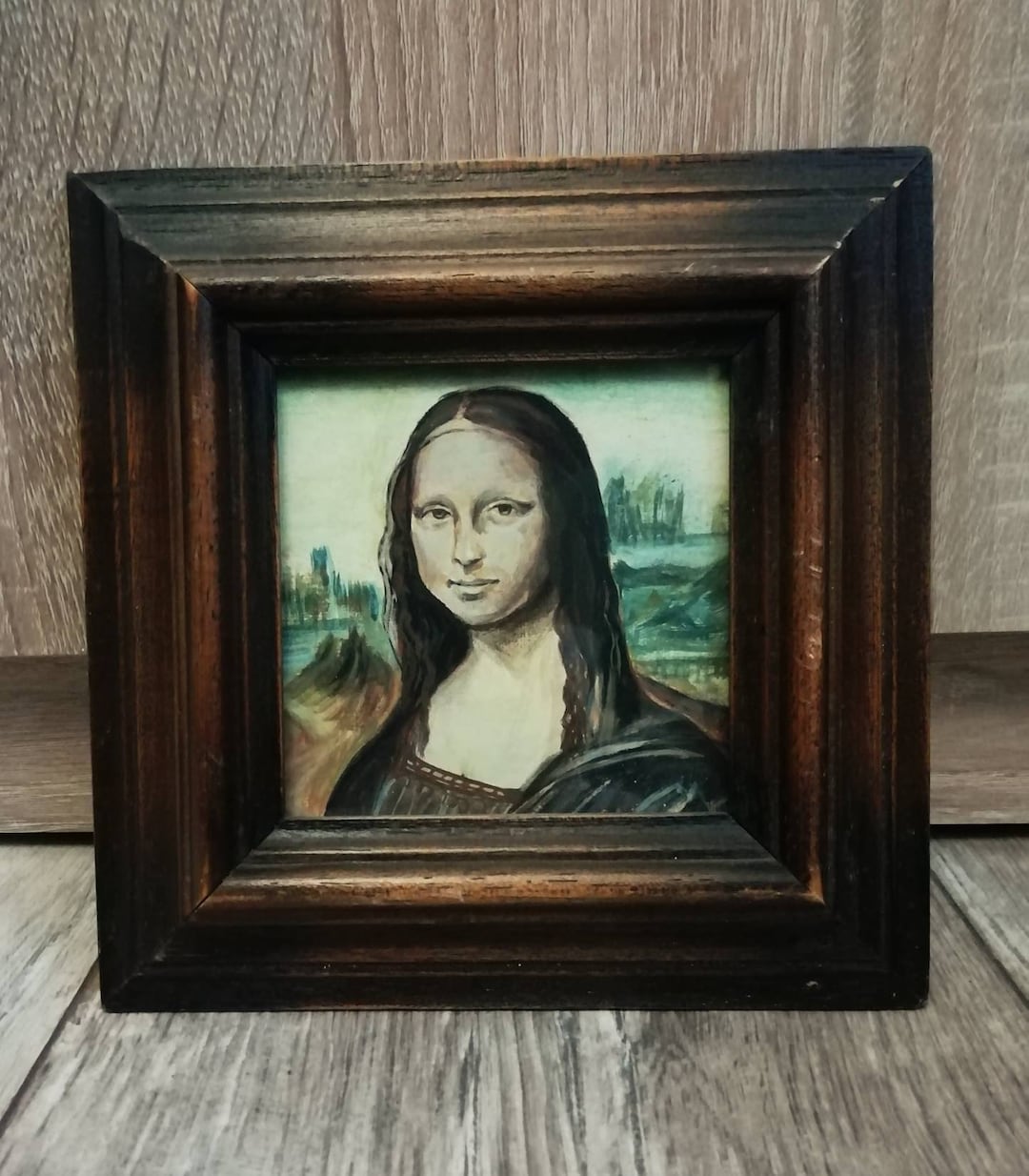 Mona Lisa Miniature Acrylic Painting, Original Painting, - Etsy
