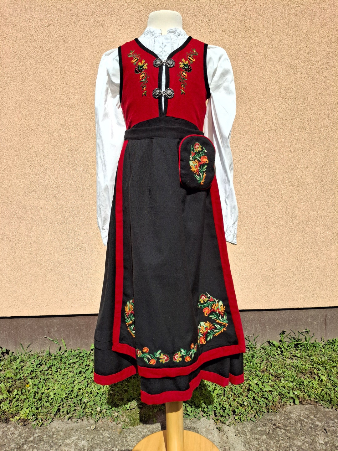 Original Handmade Vintage Traditional Norwegian Folk Dress - Festdrakt ...