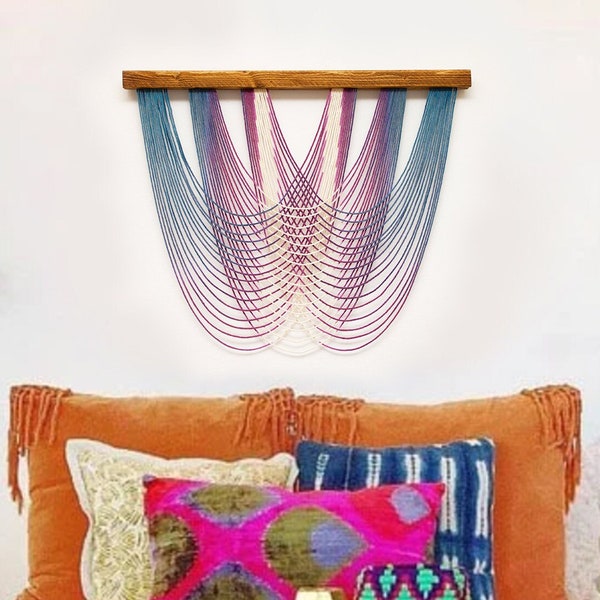 Purple Macrame Wall Hanging - Etsy